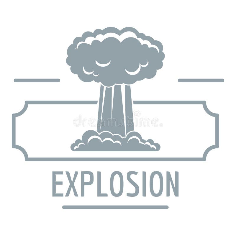 Smoke Explosion Logo, Simple Gray Style Stock Vector - Illustration of ...