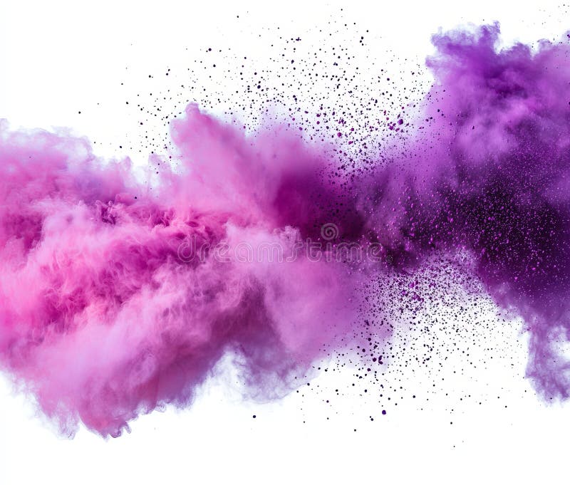The Smoke Explosion is Purple and Pink on a Transparent Background ...