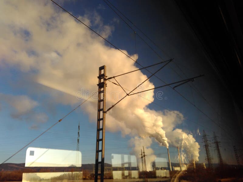 Smoke is Falling from the Factory Pipe Stock Photo - Image of ...