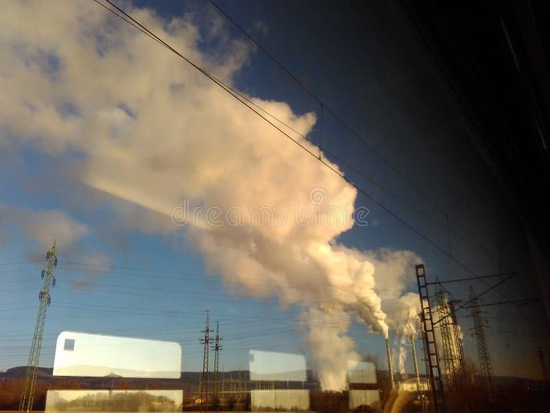 Smoke is Falling from the Factory Pipe Stock Photo - Image of pipe ...