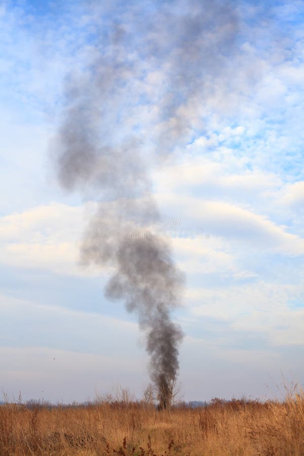 Smoke Rising from Fire stock image. Image of blue, brown - 25710023