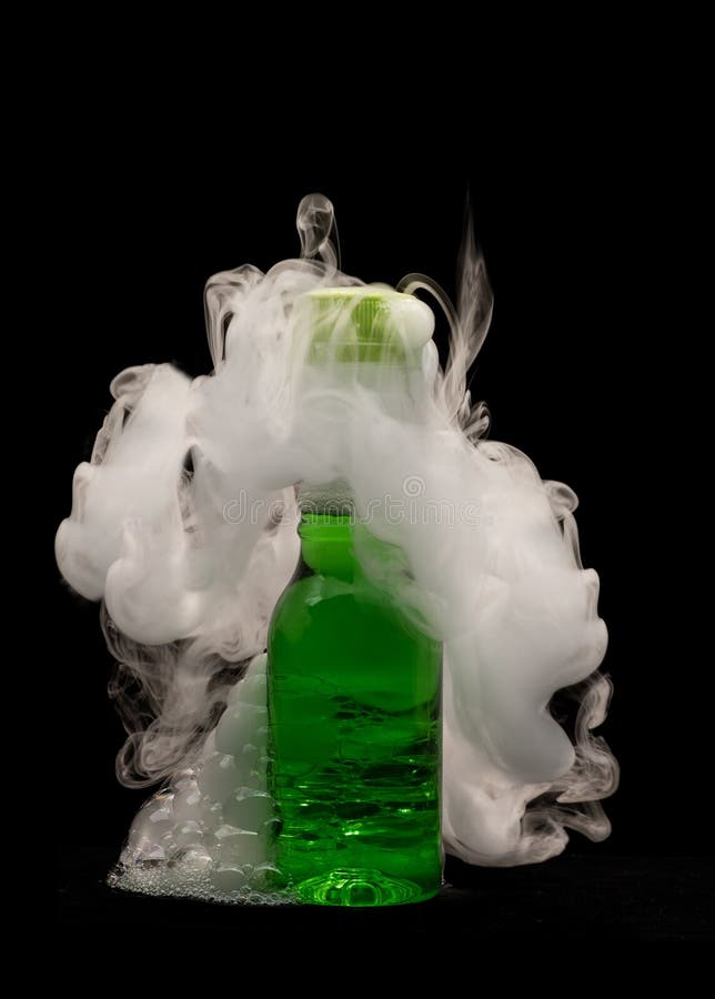 Smoke Filled and Bubble Filled Plastic Bottles with Bubbles and Foam ...