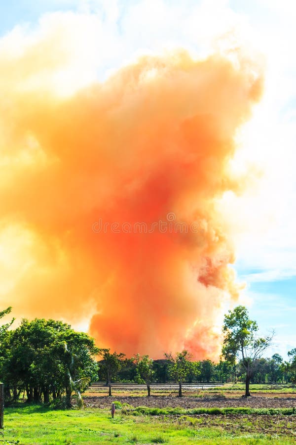 Smoke from fire burning stock image. Image of factory - 56175559