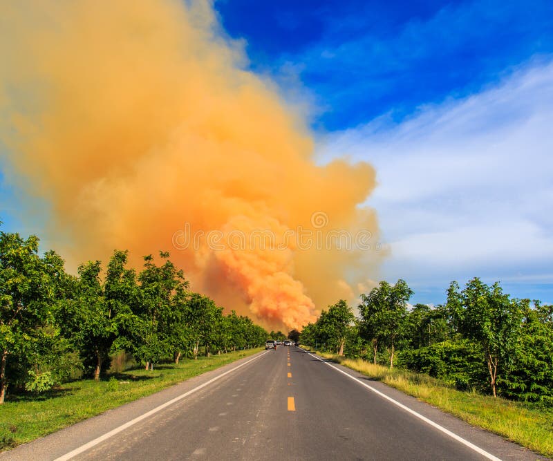 Smoke from fire burning stock image. Image of chemistry - 56175835