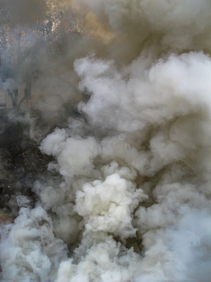 The smoke of a fire. stock image. Image of danger, background - 102283105
