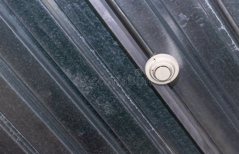 Smoke Fire Detector in Electric Control Room, Smoke Detector on Ceiling ...