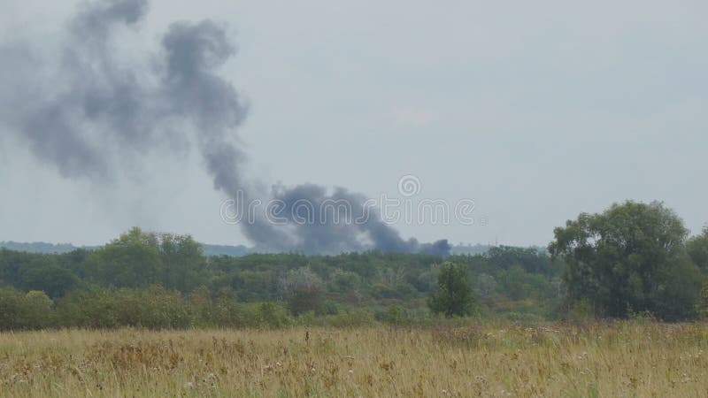 Smoke from a Fire in Distance Stock Footage - Video of billowing, fire ...
