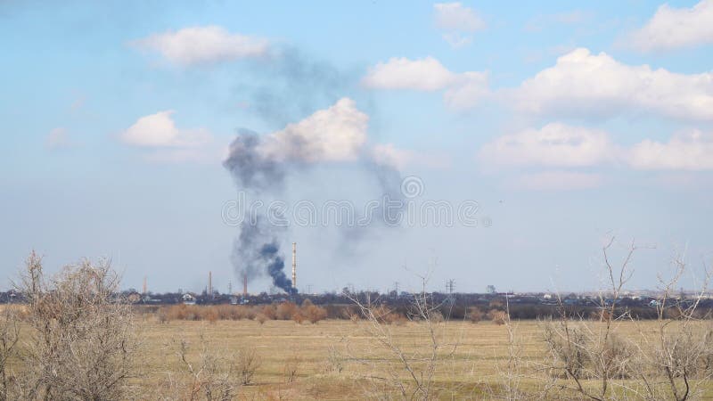 Smoke from a Fire in Distance Stock Footage - Video of billowing, fire ...