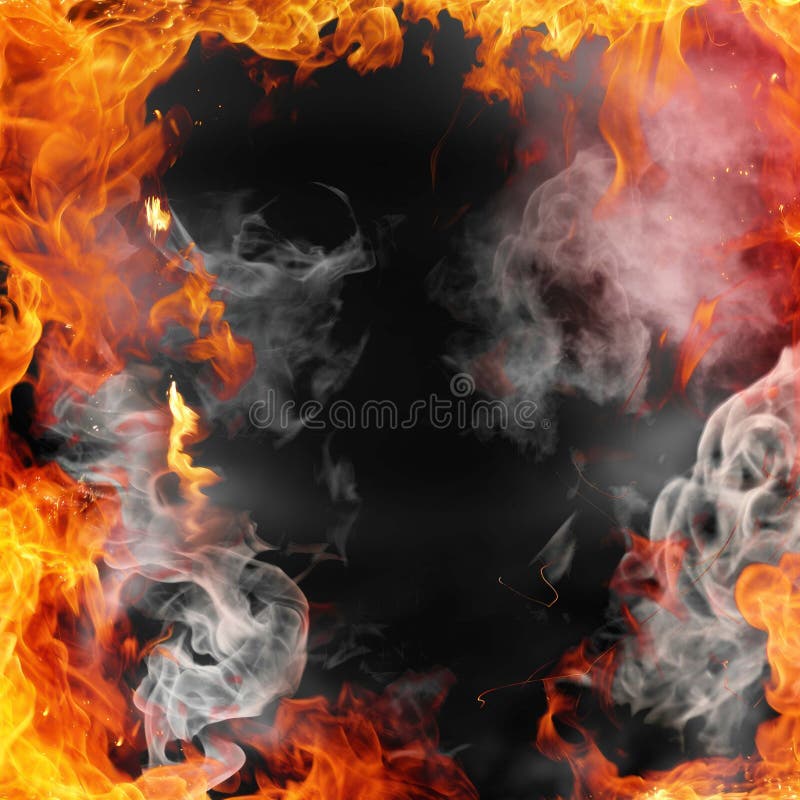Fiery Explosion with Smoke Isolated on Transparent Background Stock ...
