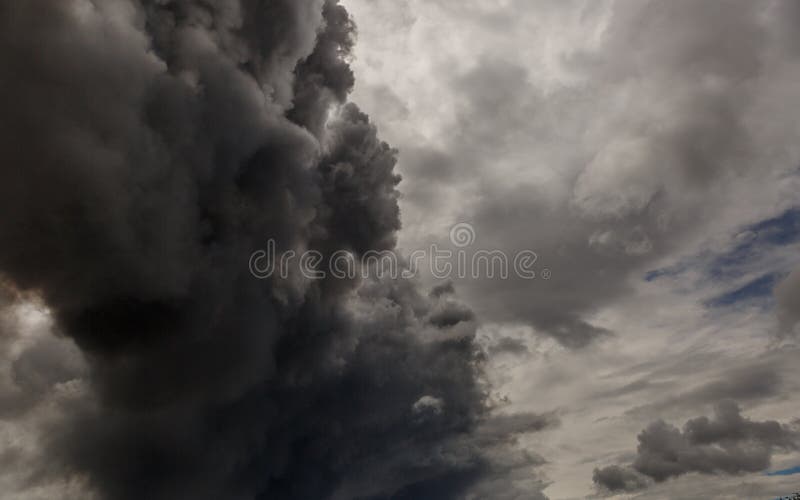 The Smoke of a Fire Invading the Sky Stock Photo - Image of damage ...
