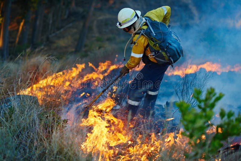 Smoke, Fire and Man in Forest for Emergency, Disaster Management and ...