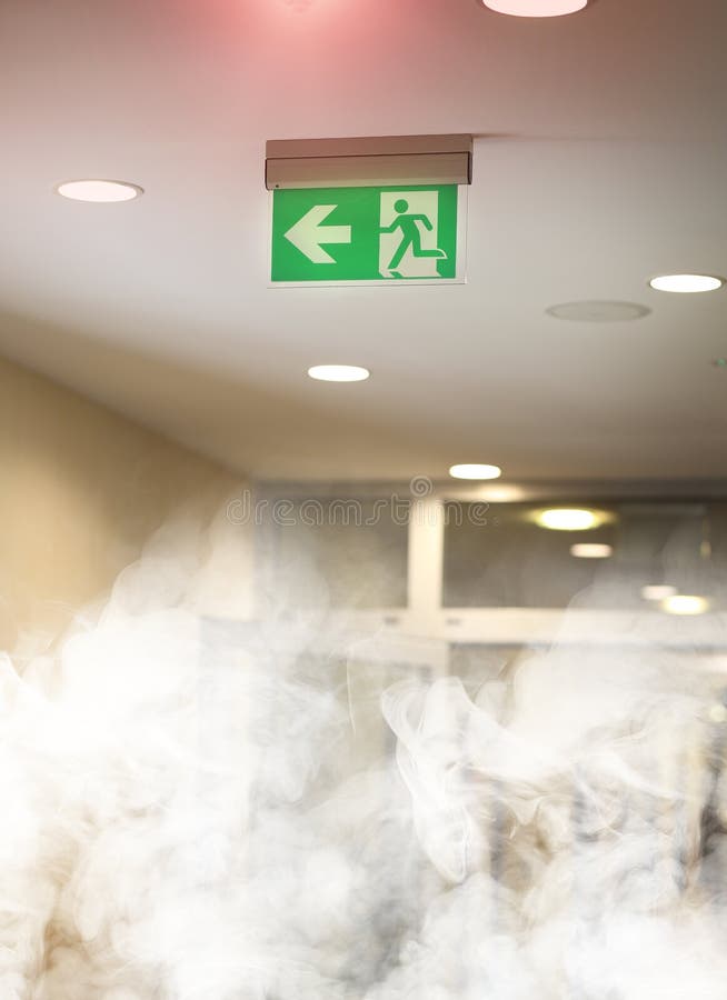 Smoke and Fire in the Building Stock Image - Image of emergency, danger ...