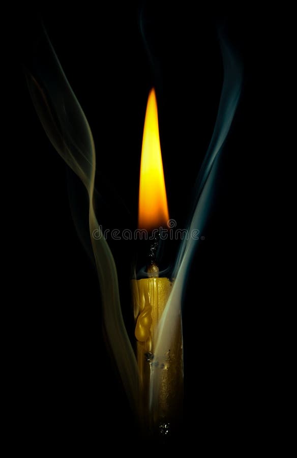 Smoke and flame stock image. Image of candle, orange - 50128921
