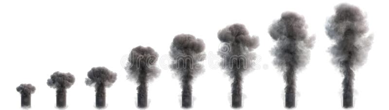 Smoke Flow at Different Stages Development Stock Illustration ...
