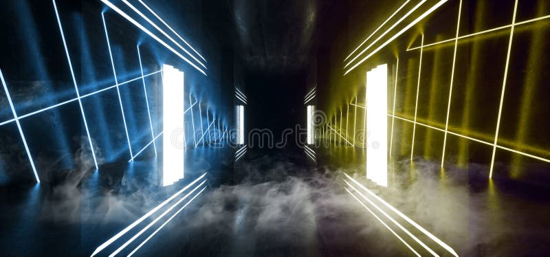Smoke Fog Mist Neon Laser Wire Mesh Fence Glowing Blue Yellow Dark Road ... Smoke Fog Mist Neon Laser Wire Mesh Fence Glowing Blue Yellow Dark Road ...