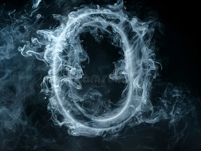 Smoke font. Letter O stock illustration. Illustration of shape - 329460568