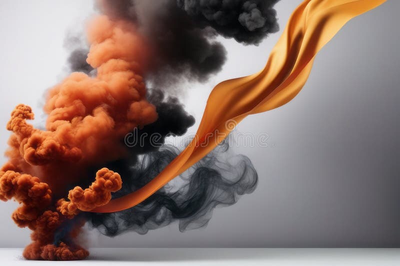 Smoke and in the Form of a Fire. Abstract Background, Stock ...