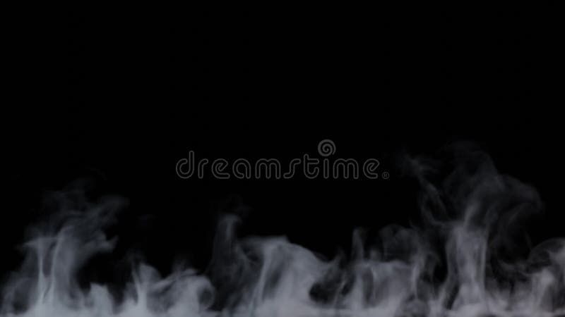 Smoke Gas Rising on Isolated Black Background Loop Stock Footage ...