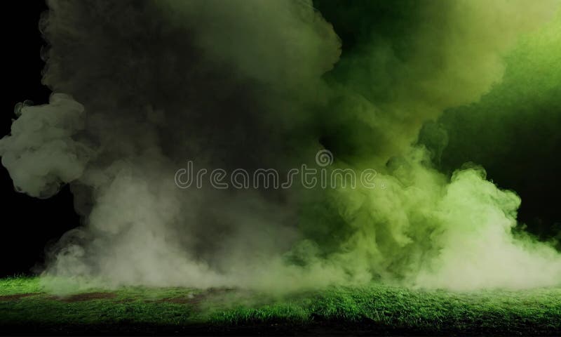 Smoke Green Background Dark Earth Light Smell Toxi Stock Illustration ...