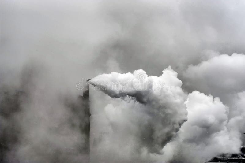 Heavy Smoke From Industry Chimney Stock Image - Image of ecology, plant ...