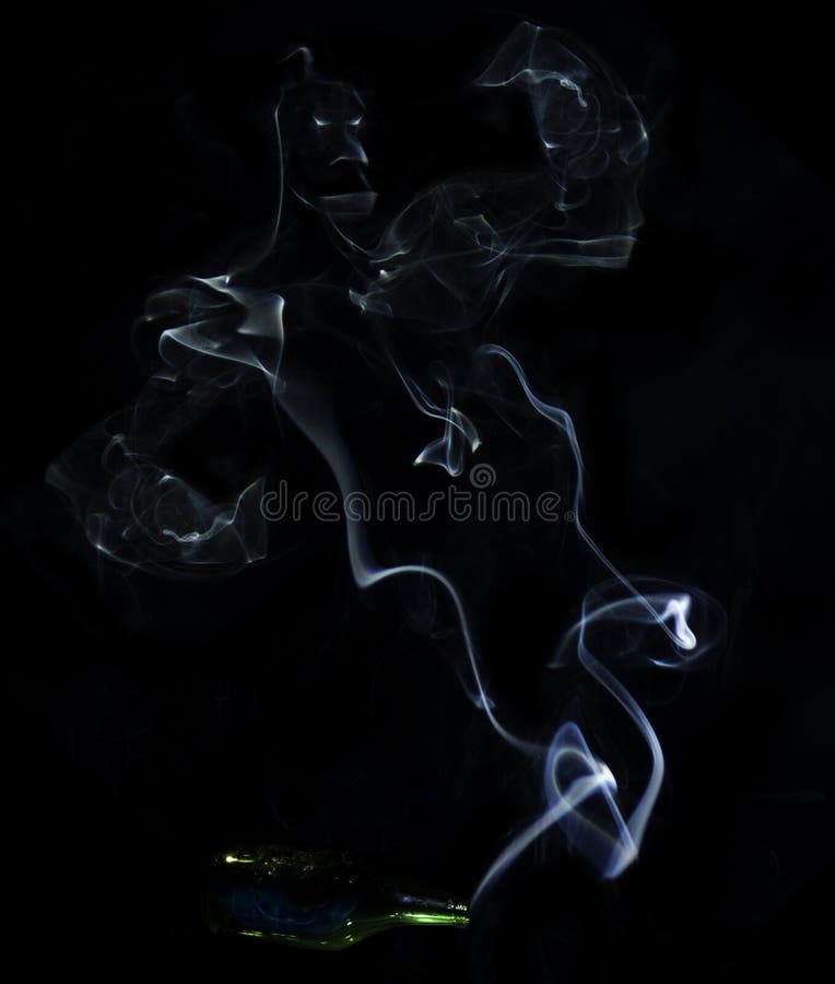 Smoke jinny stock photo. Image of green, bottle, jinnie - 19364050