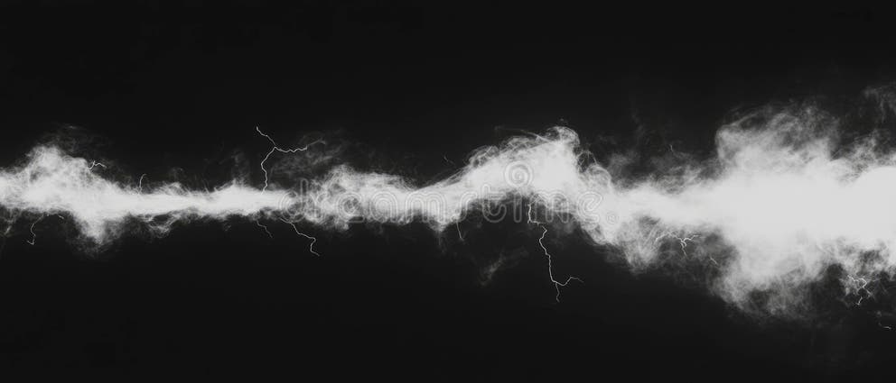 Smoke and Lightning Overlay Creating Dramatic Atmospheric Depth with ...