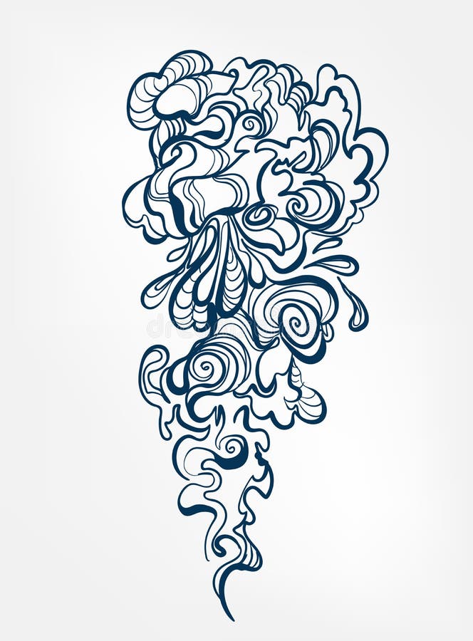 Smoke line stock vector. Illustration of blow, design - 60246362