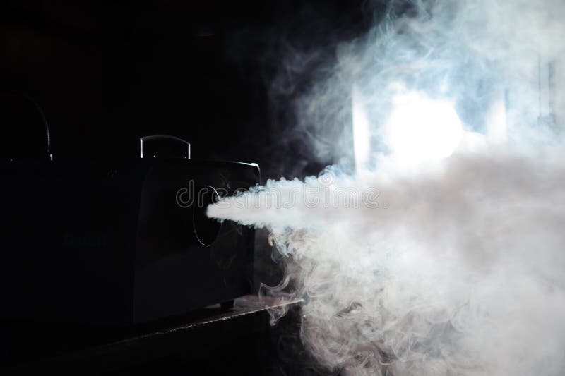 Smoke Machine in Action Lights in Smoke Stock Image - Image of party ...