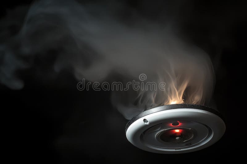 A Smoke Machine Emits a Bright Red Light in a Dark Environment Stock ...