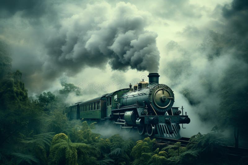 Smoke Magic Forest Steam. Generate Ai Stock Illustration - Illustration ...