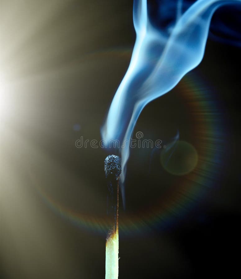 Match smoke stock photo. Image of extinguish, blue, light - 194118602