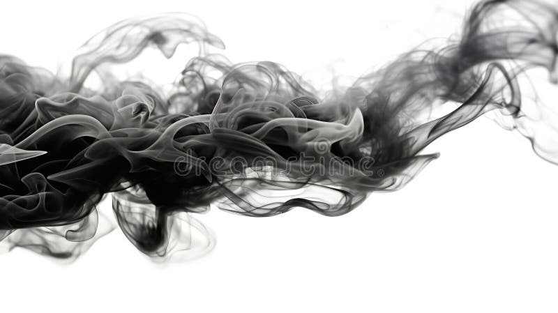 Smoke in Monochrome on a Plain Background. Generative Ai Stock Image ...