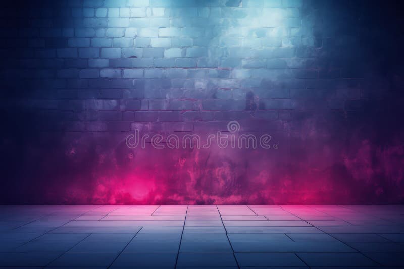 Smoke and neon wall stock illustration. Illustration of generative ...