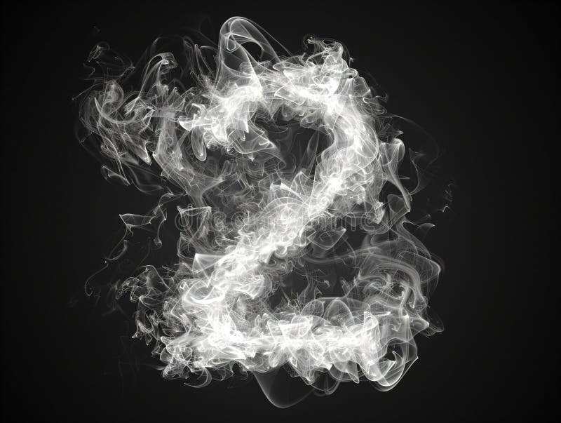 Smoke Number 2. AI Generated Stock Illustration - Illustration of ...
