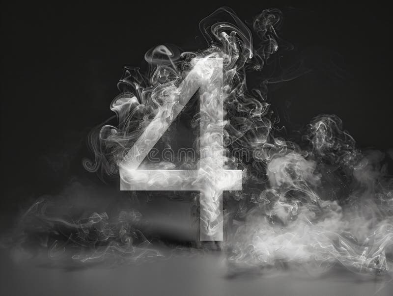 Smoke number 4. stock illustration. Illustration of fluffy - 352417055