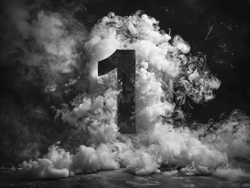 Smoke number 1. stock illustration. Illustration of texture - 352417307