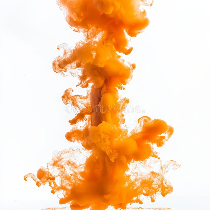 Smoke in Orange Color on Transparent Png. Luxury Orange Solid Smoke ...