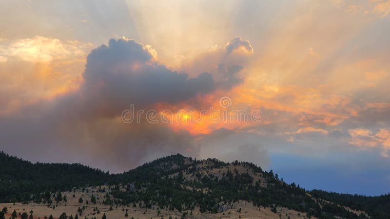 Smoke Over the Mountain stock image. Image of mountain - 251485887