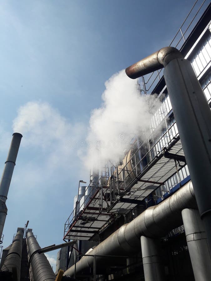 Smoke Over Stack of Boiler Plant Stock Image - Image of furniture ...