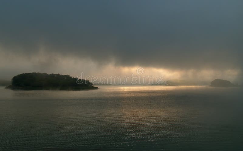 Smoke Over the Water stock image. Image of danger, land - 92897757