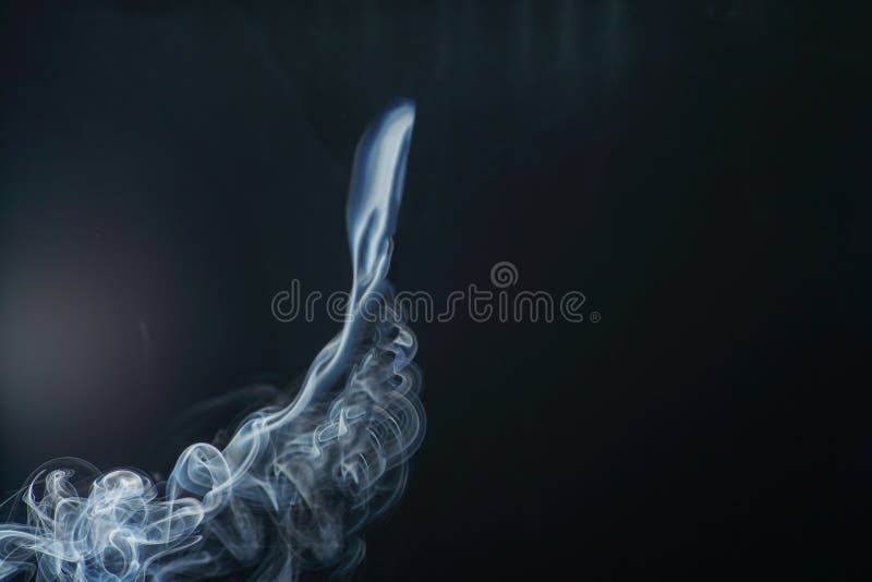 Smoke Photographed in the Studio with Copy Space and Effect Background ...