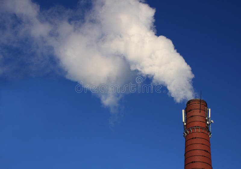Smoke from a pipe stock image. Image of environment, industrial - 12960523