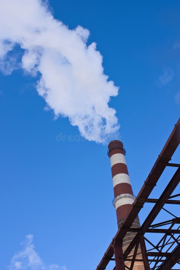 Smoke from the pipe stock image. Image of industry, outdoors - 13084057