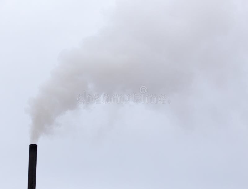 Smoke from a Pipe on a Cloudy Sky Stock Image - Image of dark, smog ...