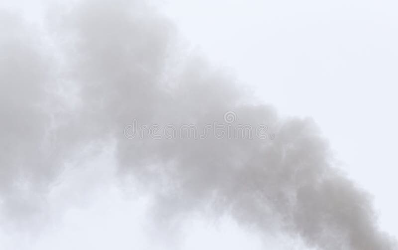 Smoke from a Pipe on a Cloudy Sky Stock Photo - Image of dark, cloud ...