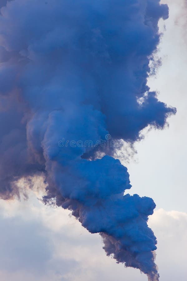 Smoke from Pipes in a Factory Pollutes Nature Stock Image - Image of ...