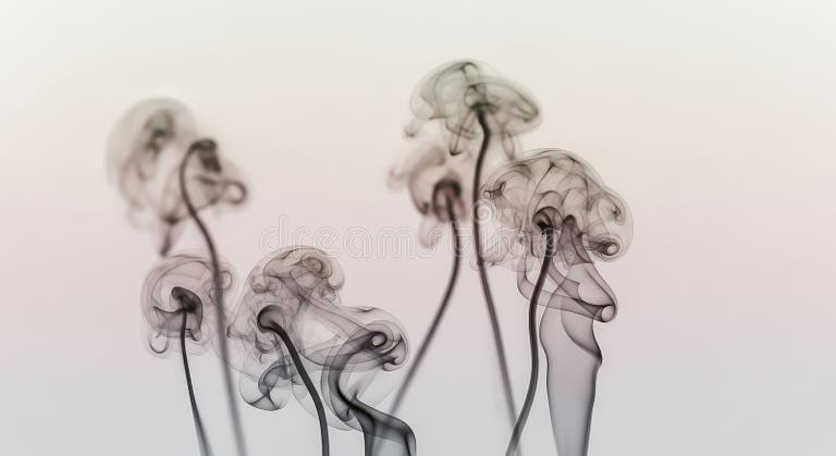 Abstract Smoke Art: Ethereal Plumes on Light Backdrop Stock ...