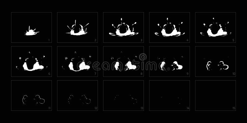 Smoke Puff Animation for Cartoon . Stock Vector - Illustration of ...