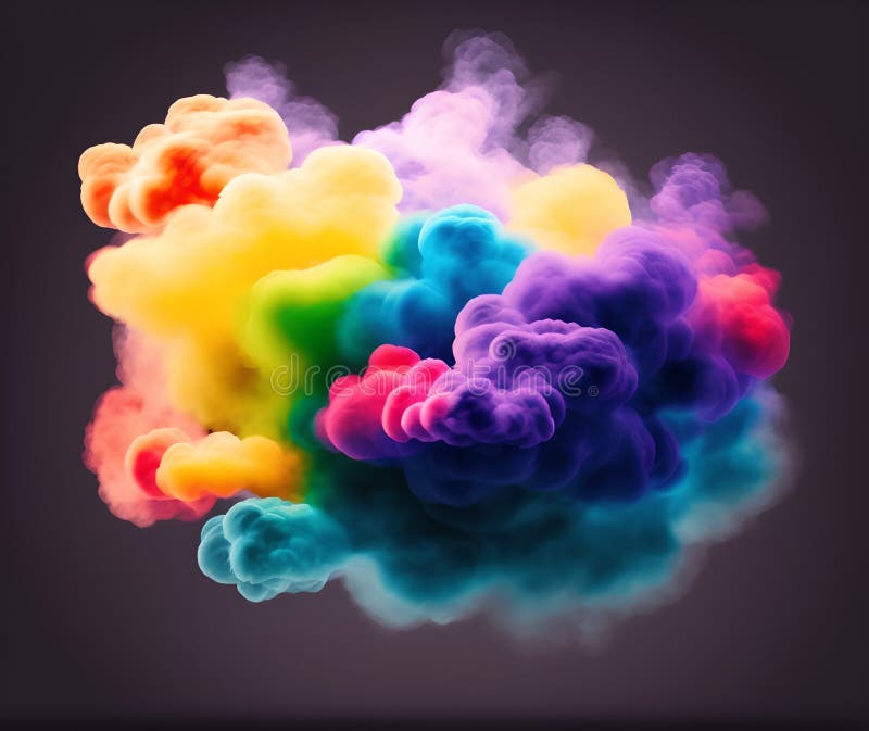 Smoke Puff Cloud, Generative AI Illustration Stock Illustration ...