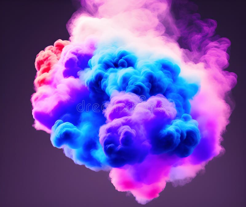 Smoke Puff Cloud, Generative AI Illustration Stock Illustration ...